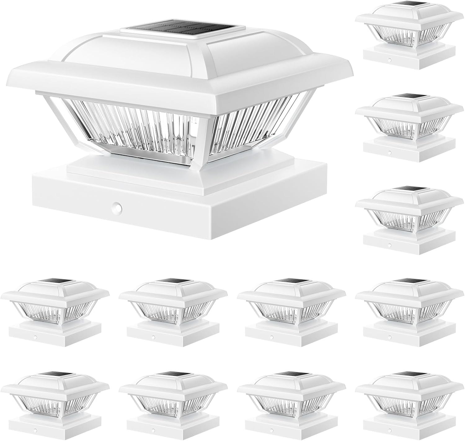 ELECLINK Solar Post Cap Lights - 12 Pack, Warm White, Waterproof, Solar ...