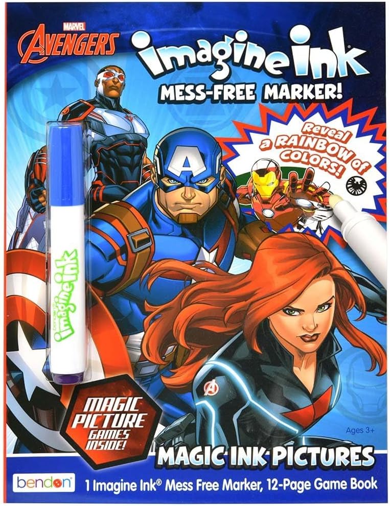 Amazon.com: Marvel Avengers Imagine Ink Magic Ink Pictures Activity ...