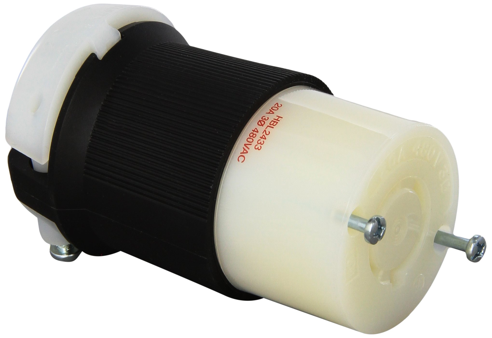 Amazon.co.jp: Hubbell HBL2433 Locking Connector, 20 amp, 3 Phase, 480V ...