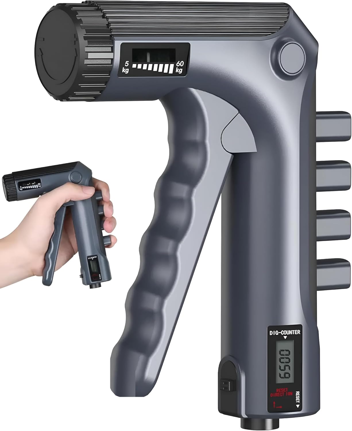 Amazon.com: Grip Strength Trainer with Finger Exerciser 2 in 1, Digital ...