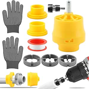 PVC Pipe Threader Kit for Electric Drill, PVC Thread Maker Tool with 3 ...