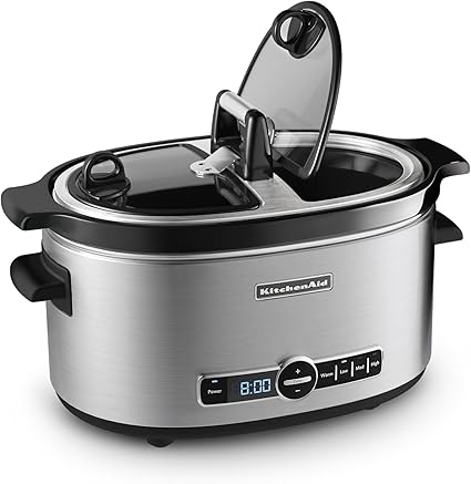 Amazon.com: KitchenAid KSC6222SS Slow Cooker with Easy Serve Glass Lid ...