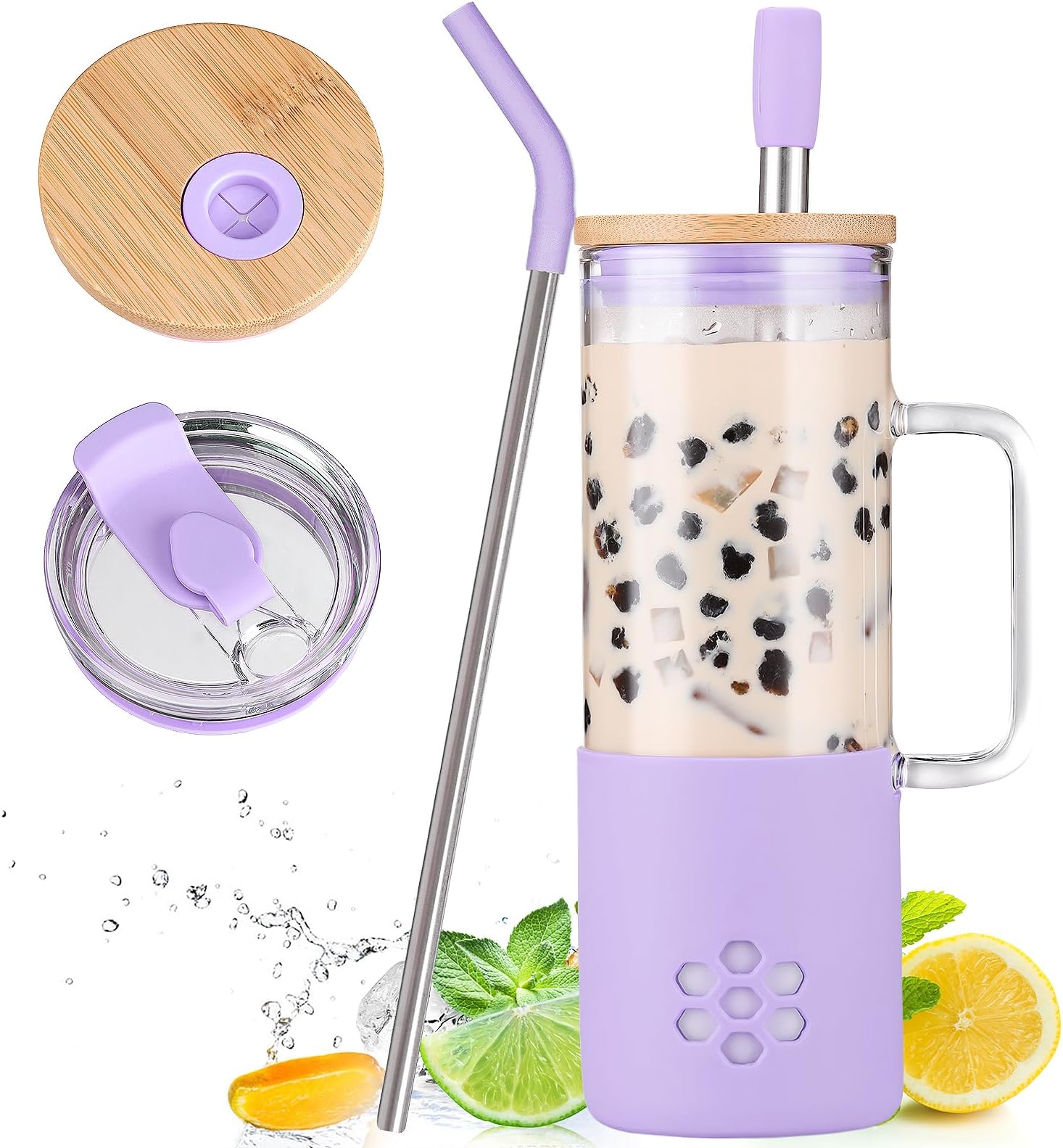 Amazon.com | Jlmcreations Heart Patterened Tumbler Cup with Bamboo Top ...