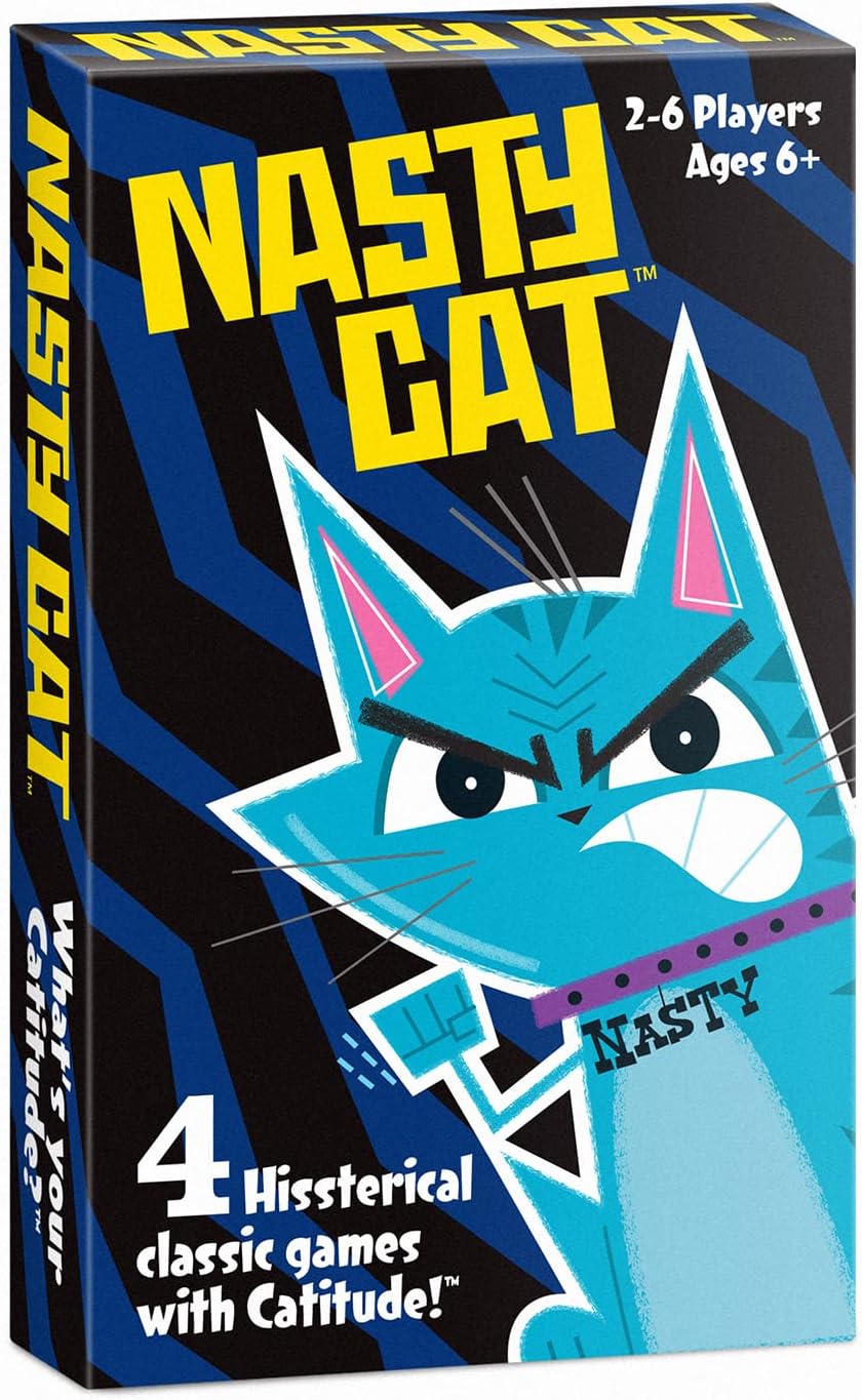 Amazon.com: Kookipets Nasty Cat Card Game – Fun Cat-Themed Twist on 4 ...