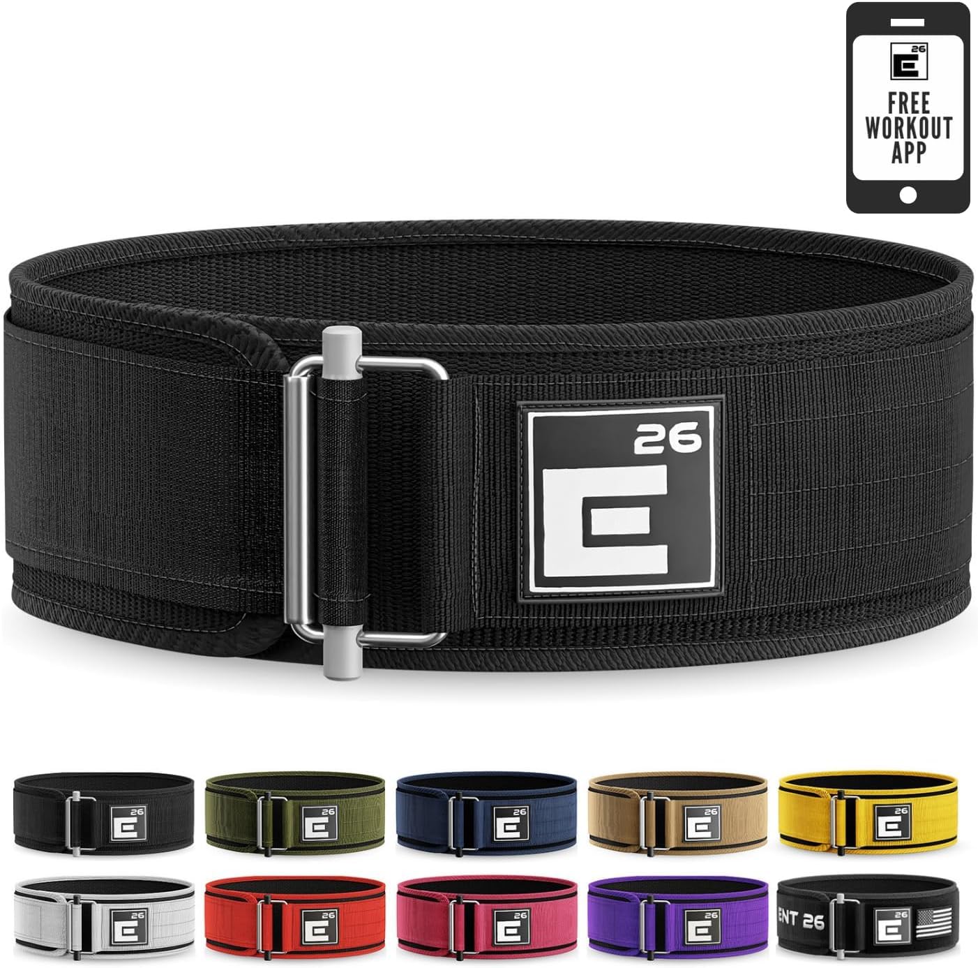 Buy Element 26 Self-Locking Weight Lifting Belt | Premium Weightlifting ...