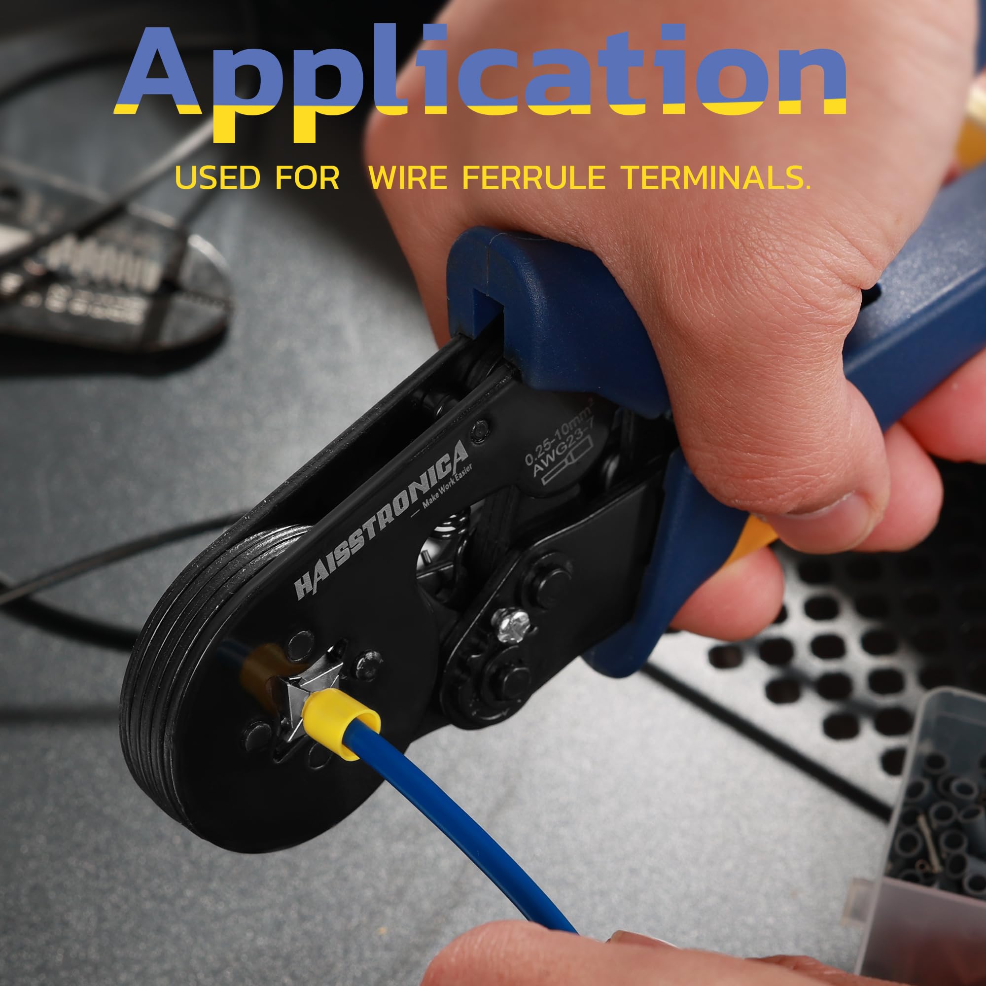 Snapklik.com : Haisstronica Ferrule Crimping Tool Kit Black Wire ...