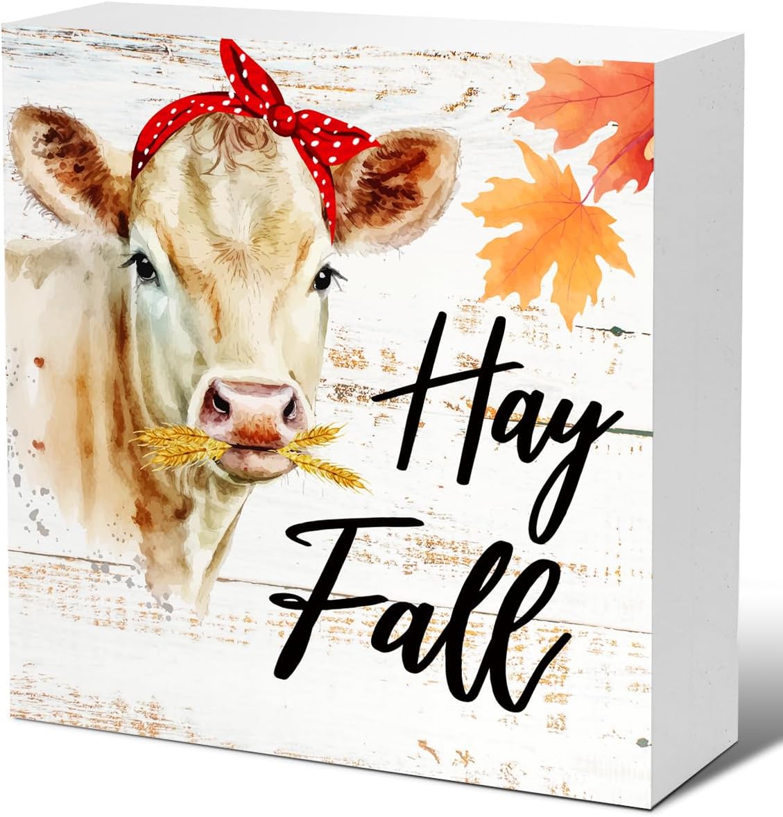 Amazon.com: LVQHI Farmhouse Autumn Decor Wood Block Signs, Funny Hay ...