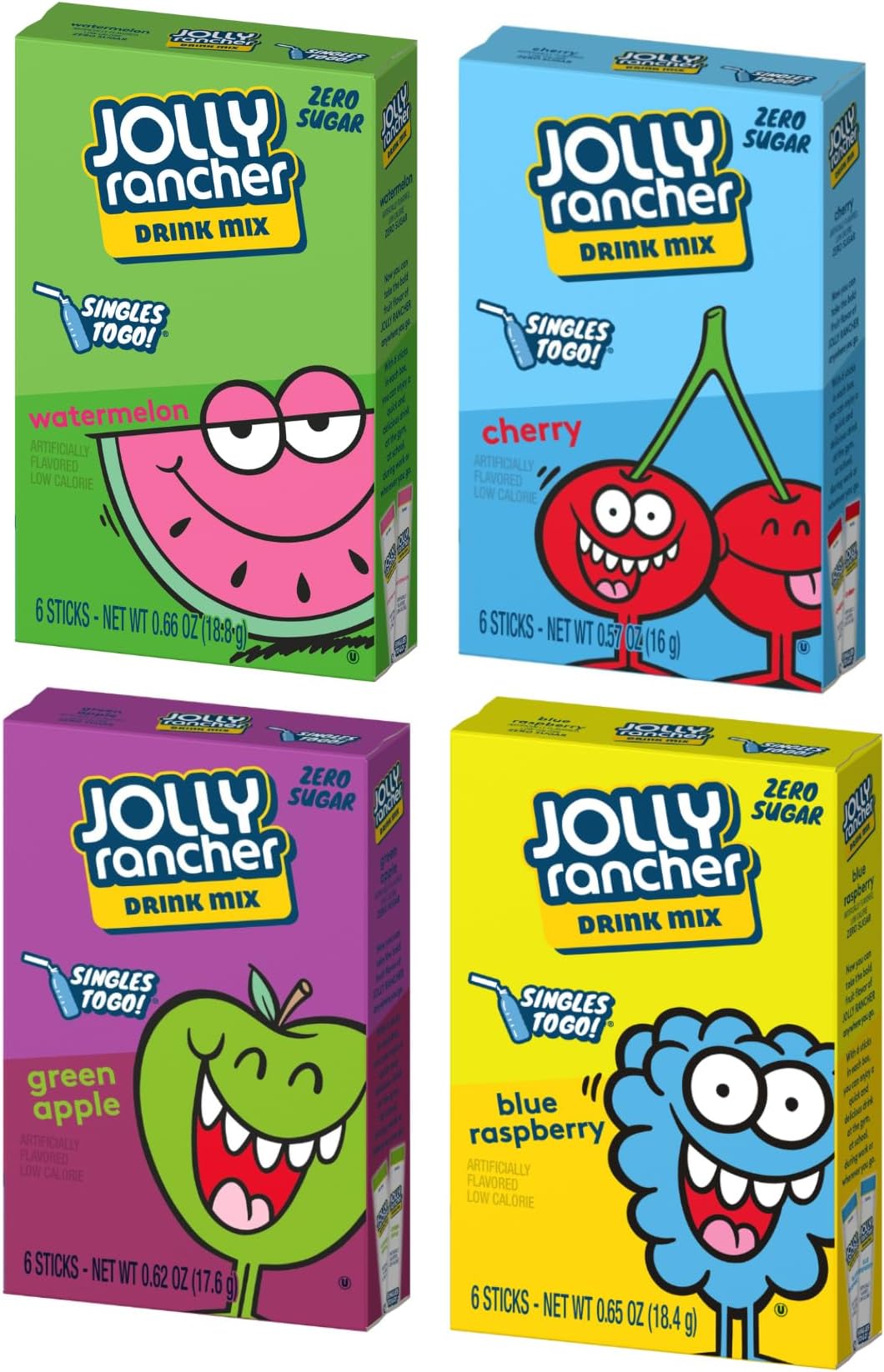 Amazon.com : Jolly Rancher Singles to Go Drink Mix Variety 4 Pack ...