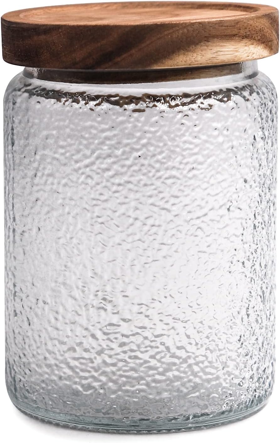 CUNQN Storage Jars 700ml Food Storage Container Airtight Glass Jar with ...
