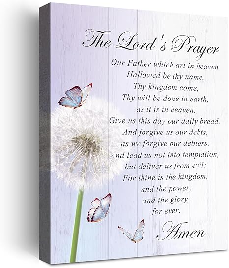 Amazon.com: The Lord's Prayer Wall Decor,Lords Prayer Wall Art Canvas ...
