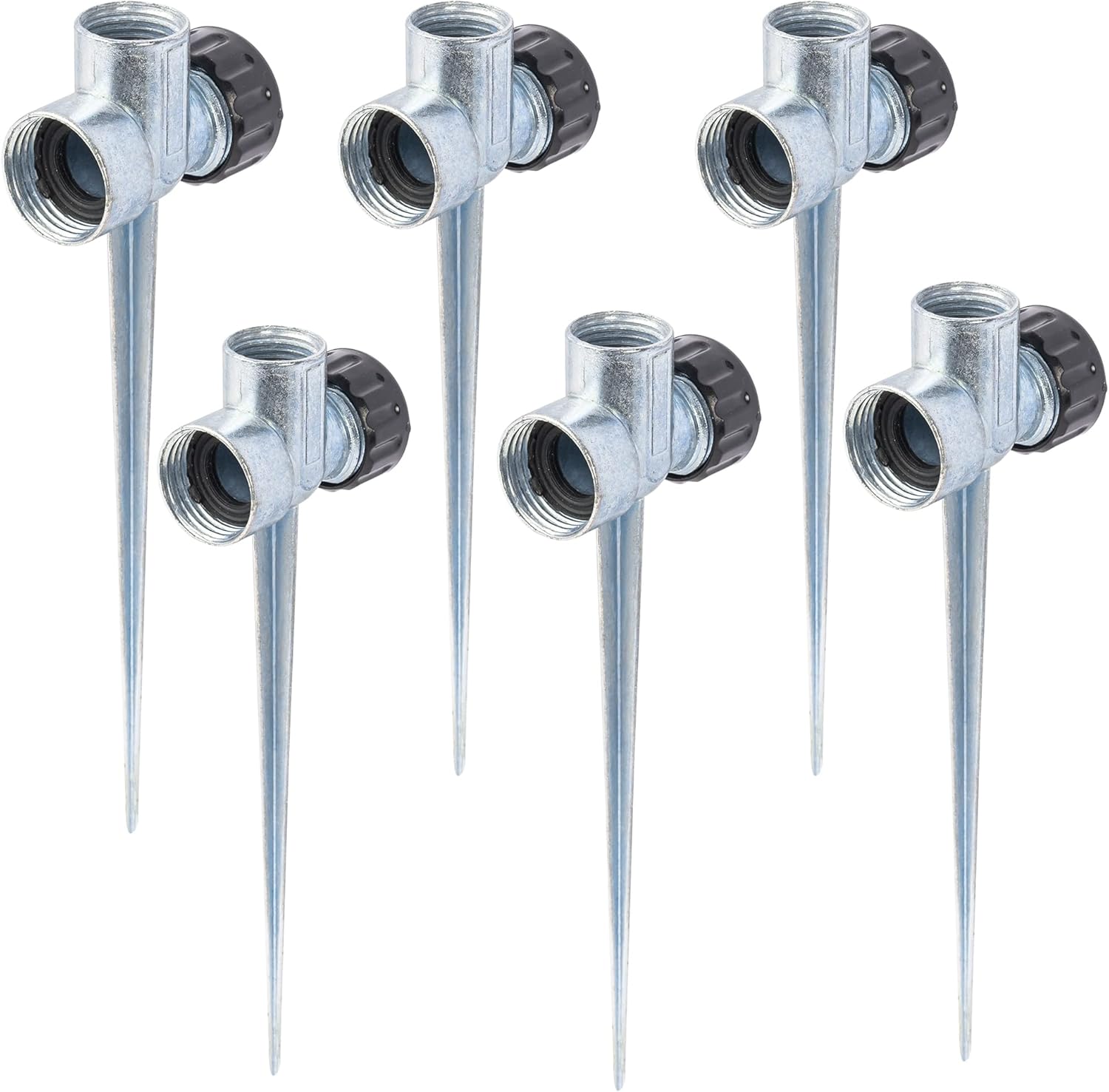 Amazon.com : Hourleey 6 Pack 1/2 inch Zinc Alloy Lawn Sprinkler Spike ...