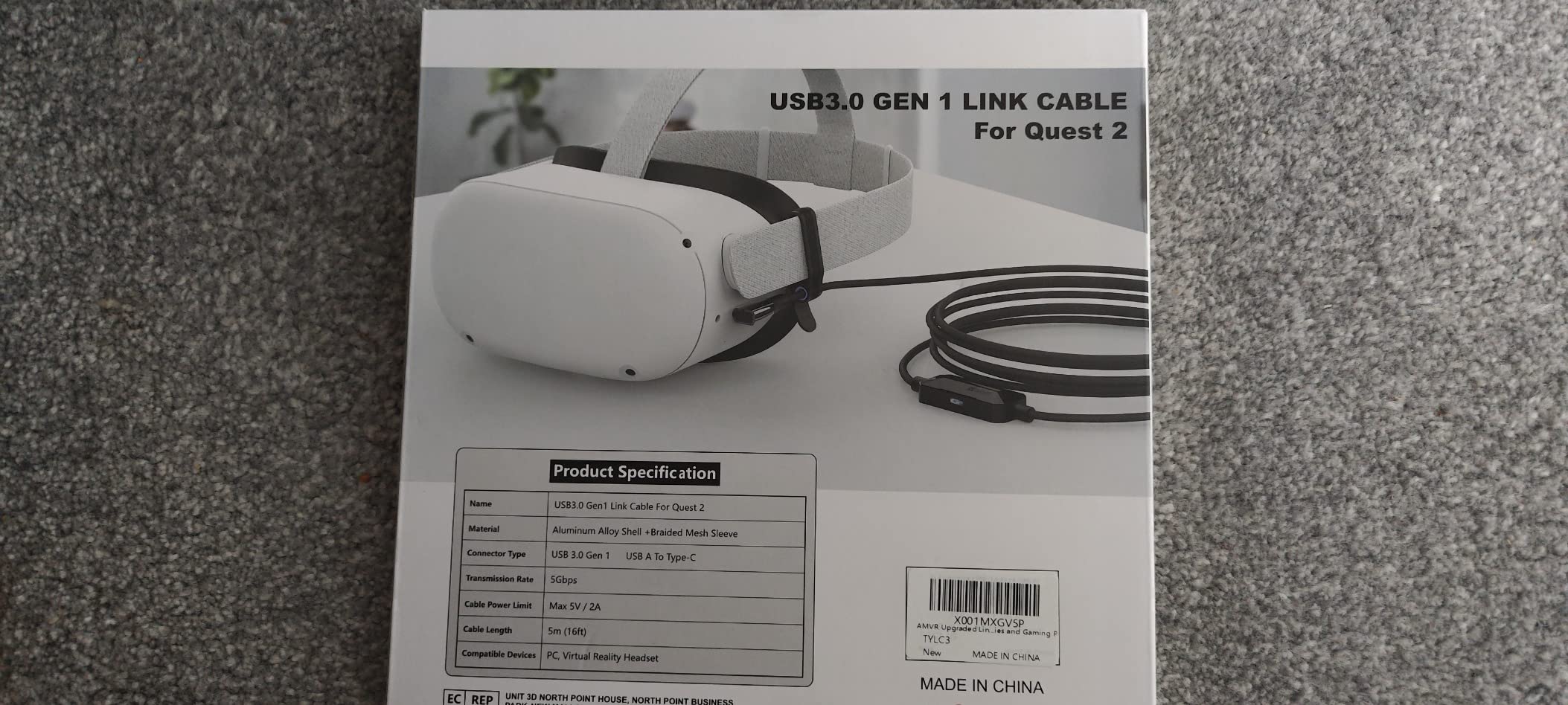 AMVR Upgraded Link Cable 16FT for Oculus Quest 2, with Separate ...