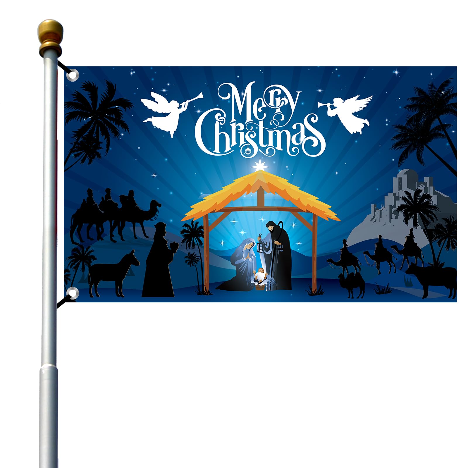 Amazon.com : Nativity Flag 3x5 Outdoor Double Sided Christmas Flag Yard ...