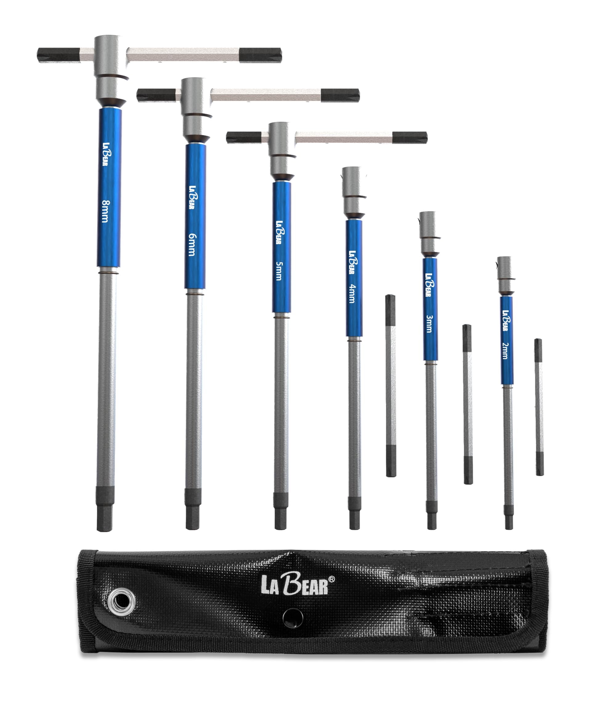 Snapklik.com : LABEAR-6pcs Metric 3-Way T-Handle Spinner Hex Allen Key ...