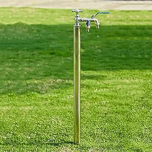 Freestanding Garden Water Column with Faucet, Anti-Freezing 304 ...