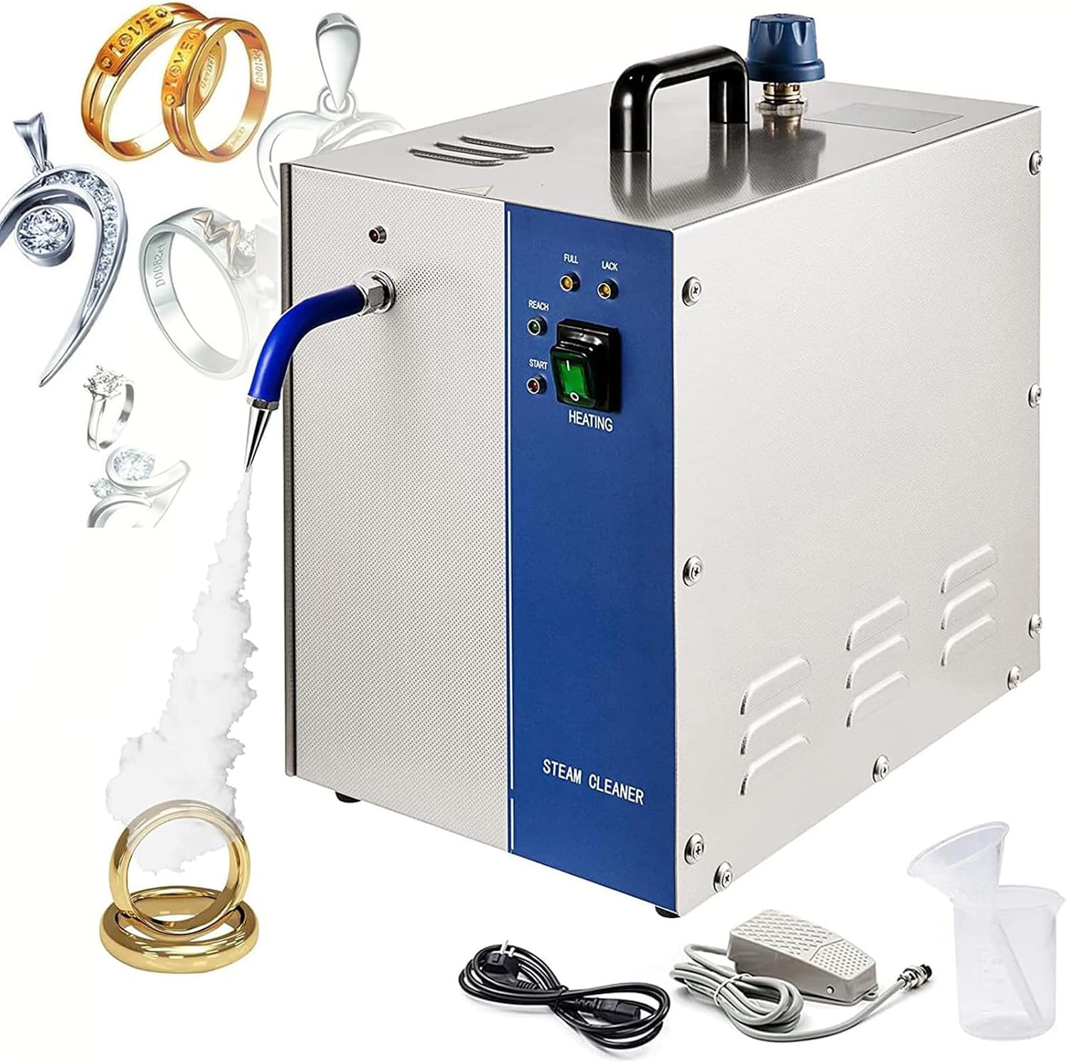 Amazon.com: 2L/4L Jewelry Steam Cleaner Machine, Stainless Steel Gold ...