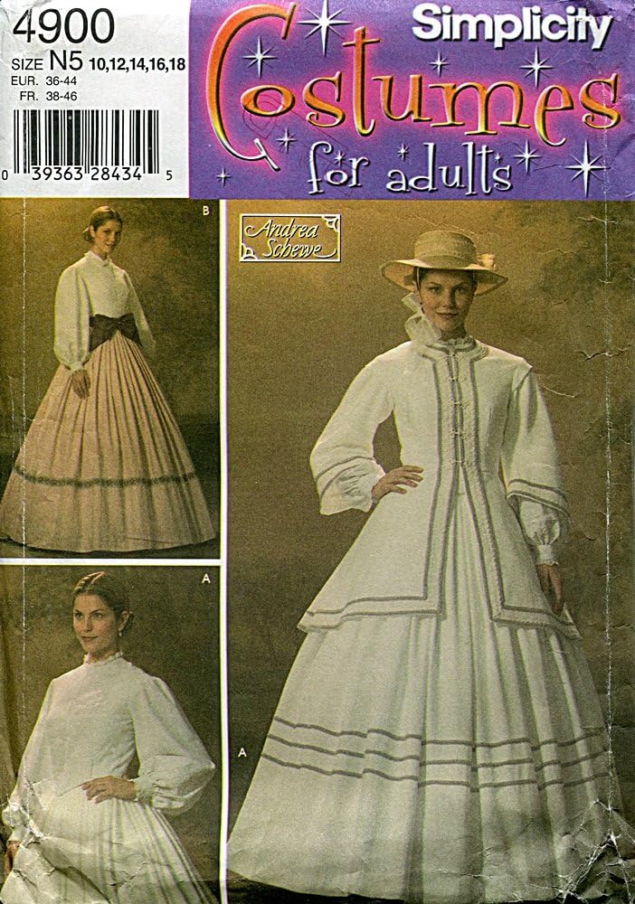 Amazon.com: Simplicity Pattern 4900 Misses' Civil War Costumes, Size N5 ...