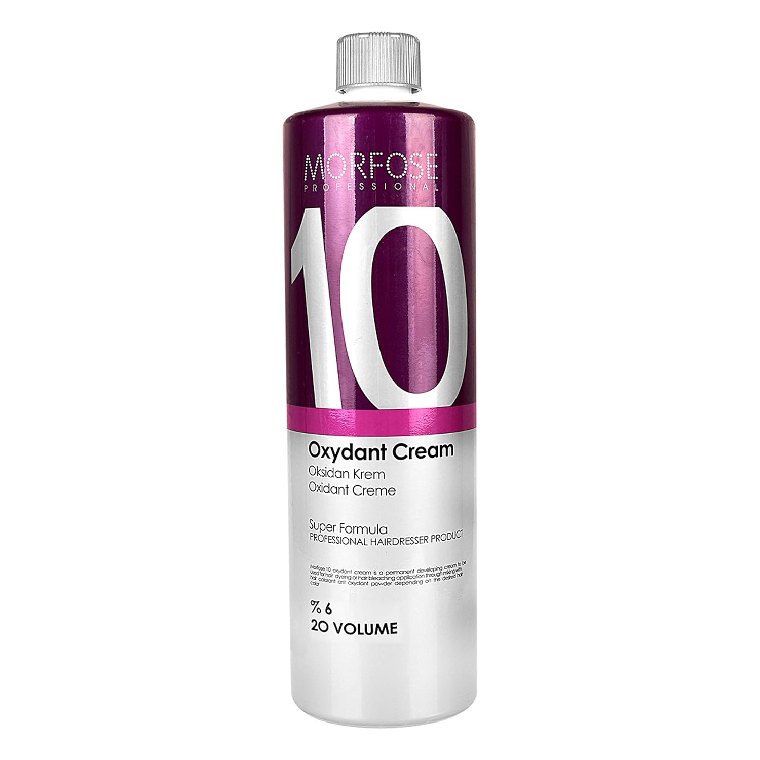 Amazon.com : MORFOSE 10 Oxidant Cream 6% 20 Vol 1000 ml, Purple ...