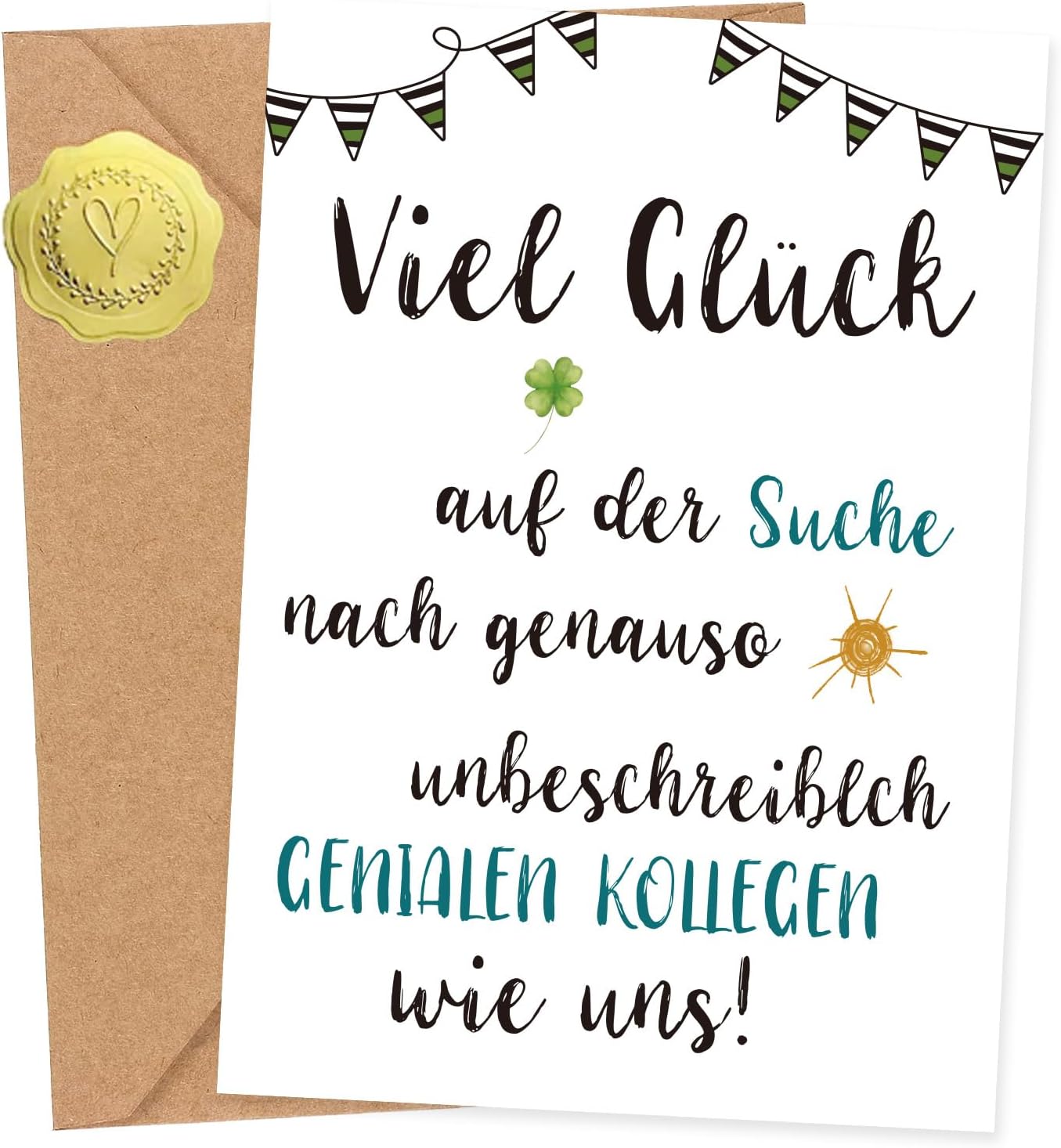 Sugeru®A6 Abschiedskarte Kollegen mit Umschlag | Abschiedsgeschenk ...