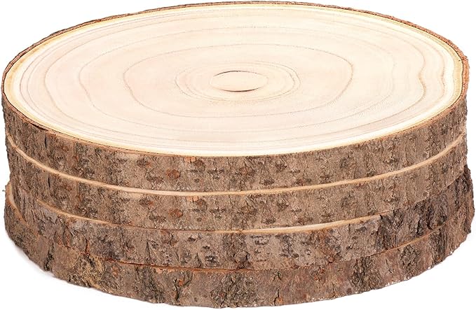 Amazon.com: Caydo 4 Pieces 12-13 Inch Wood Slices, Wood Slices for ...