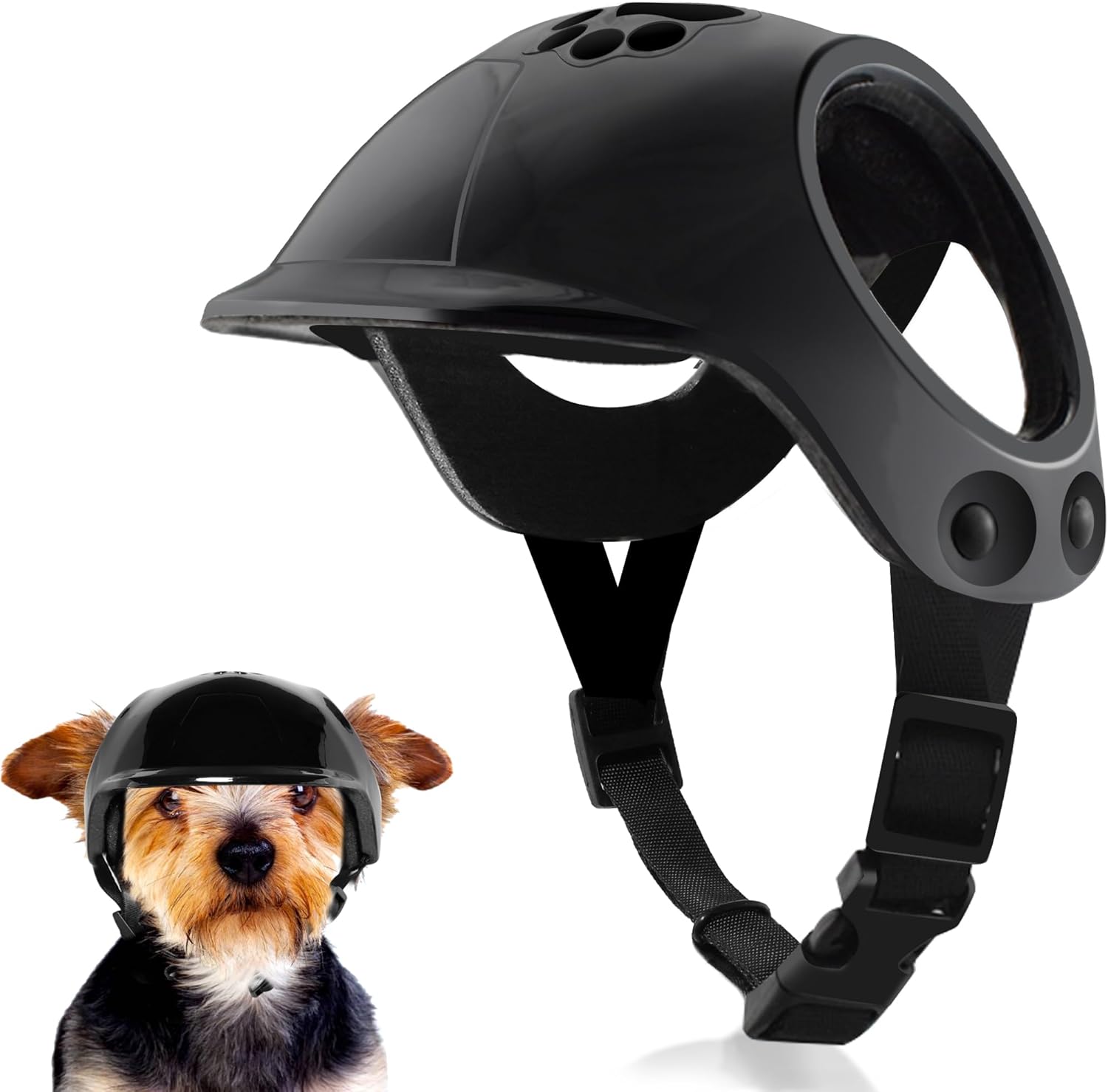 Amazon.com : Dog Helmets for Small Dogs with Ear Holes, Hard Safety Pet ...