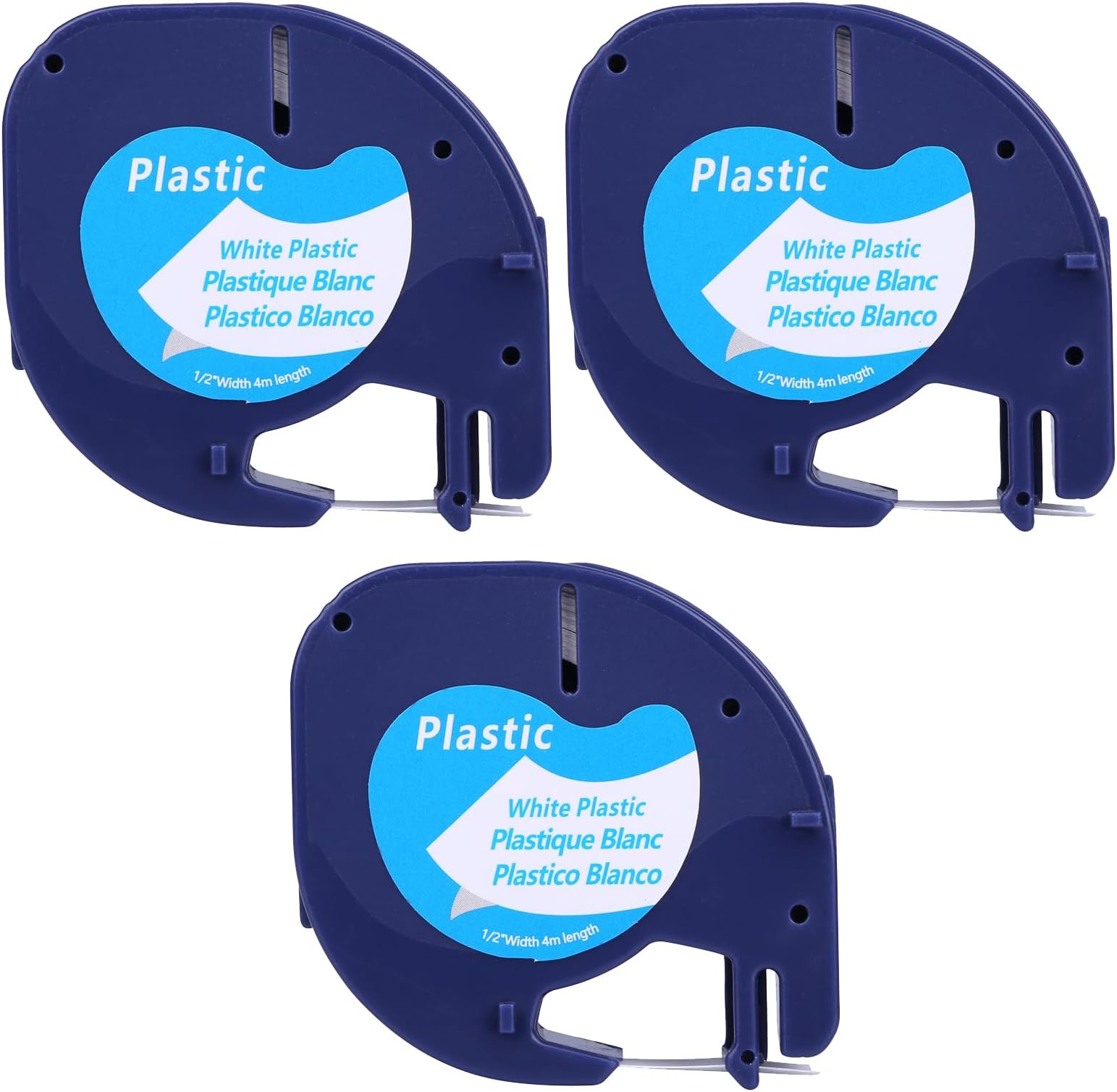 Dymo LetraTag-Band, Plastik 12mm x 4m schwarz auf transparent : Amazon ...