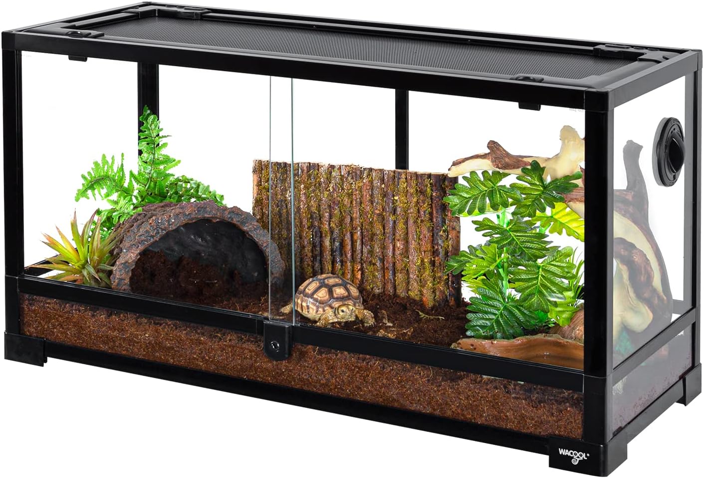 Amazon.com : WACOOL TERRA Large Reptile Tank 25 Gallon, 360°Full Vision ...