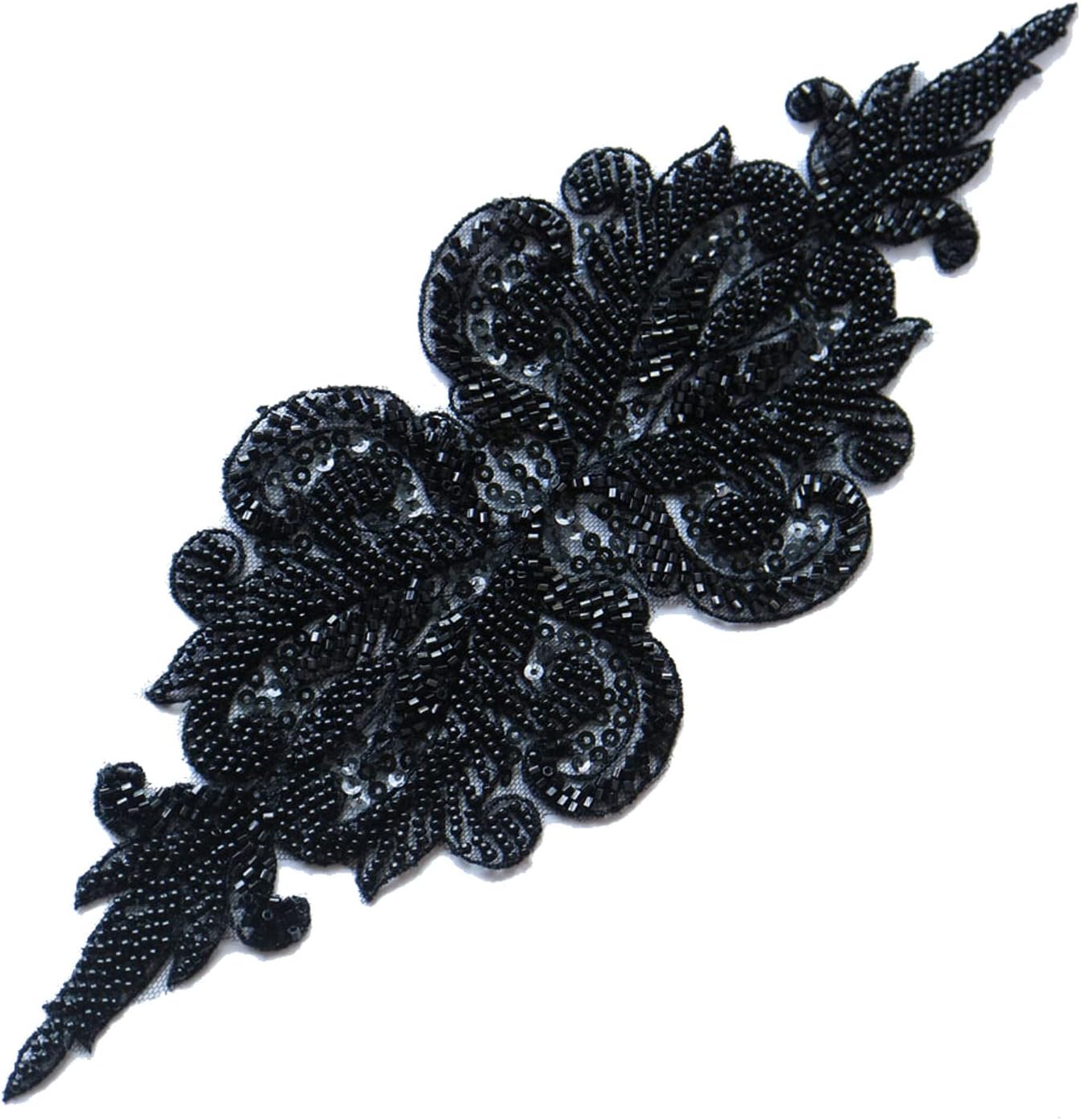 Amazon.com: Handmade Beaded Sequin Bling Sew On Neckline Rhinestone ...