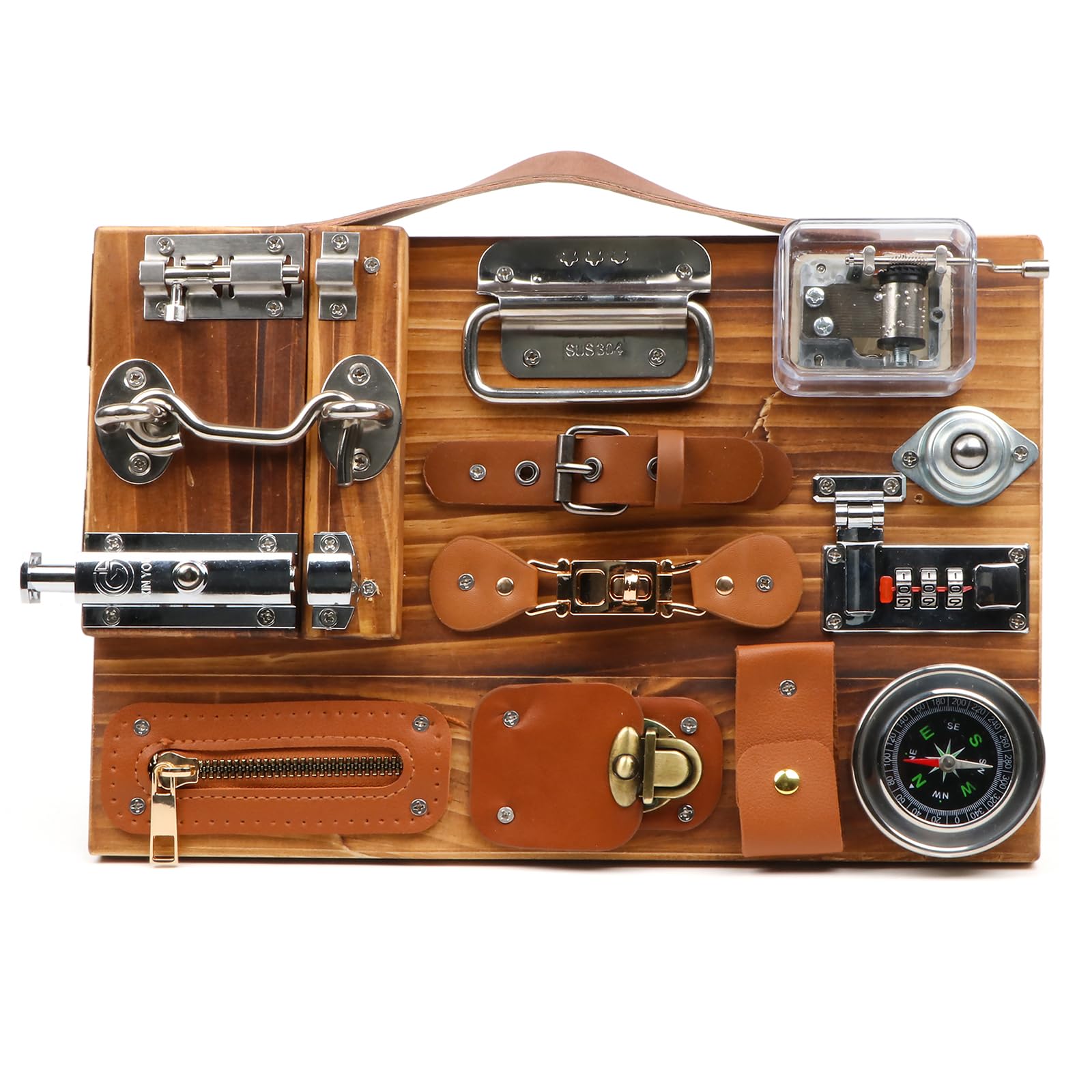 Amazon.com: Canuan Busy Board for Toddlers, Travel Toy Fidget Board ...