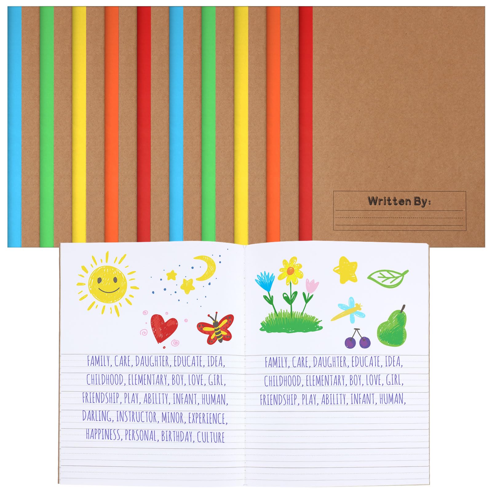 Amazon.com : Henoyso 20 Pcs Primary Composition Notebook for Kids ...