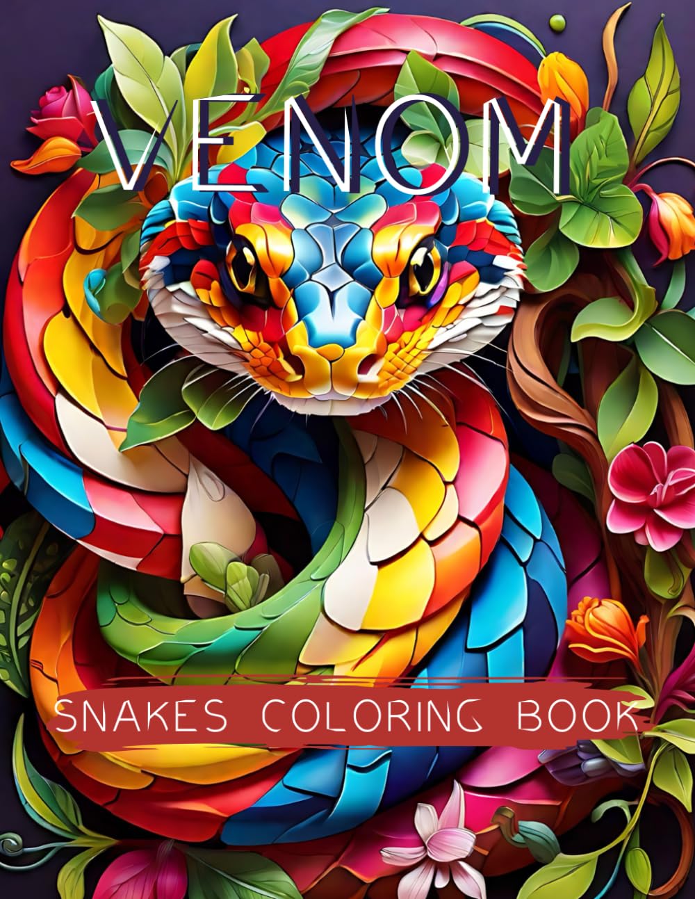 Buy VENOM Snakes Coloring Book: A Serpentine Spectrum of Colors Online ...