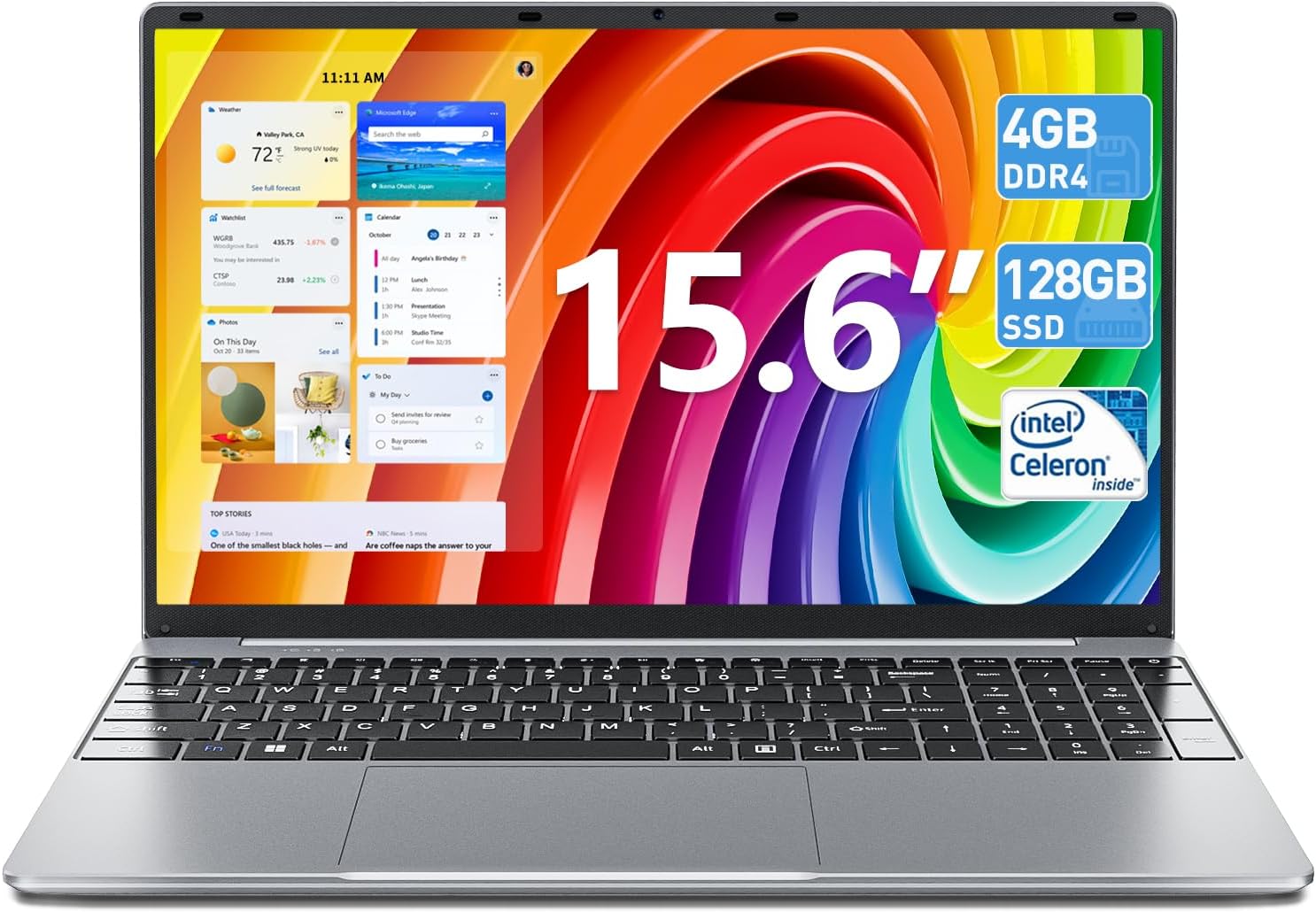 Amazon.com: SGIN Laptop, 15.6 Inch Display Laptops with 4GB DDR4 RAM+ ...