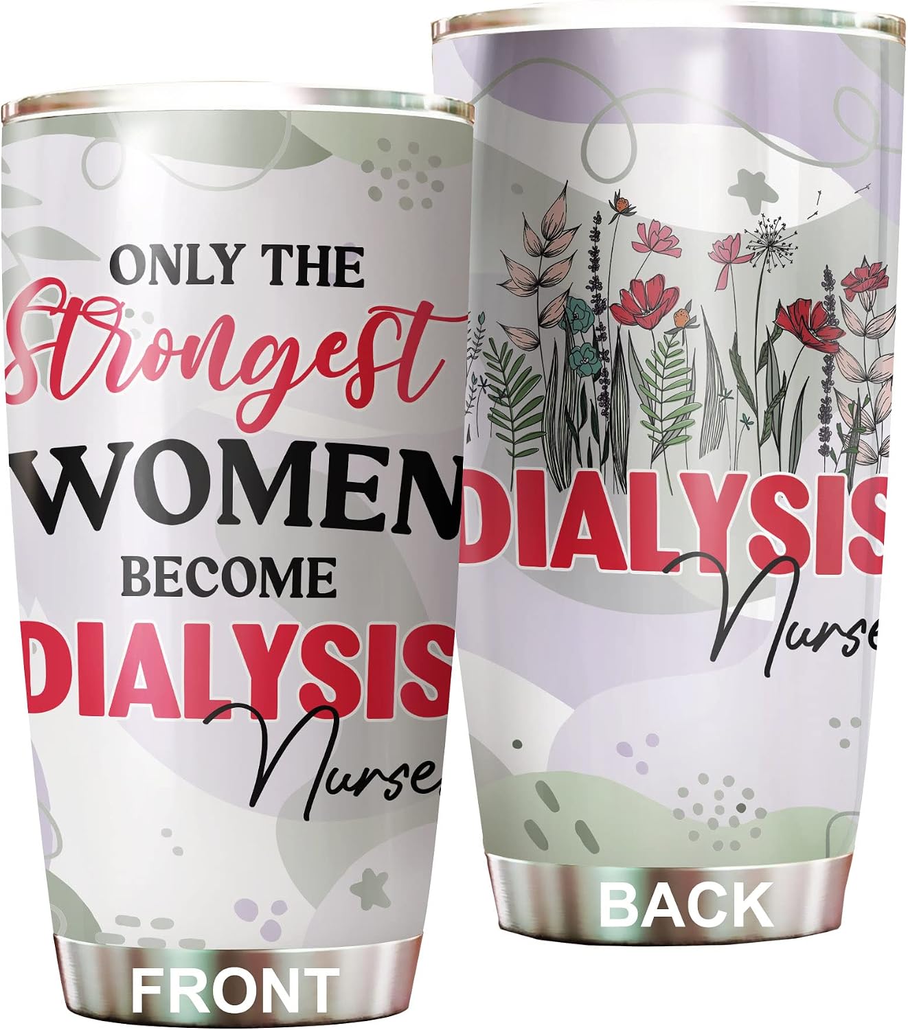 Amazon.com: MEDROC Dialysis Nurse Tumbler Stainless Steel 20oz, Funny ...