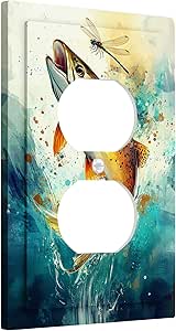 Trout Fish Light Switch Cover Plates/Outlet Covers, Colorful Aquatic ...