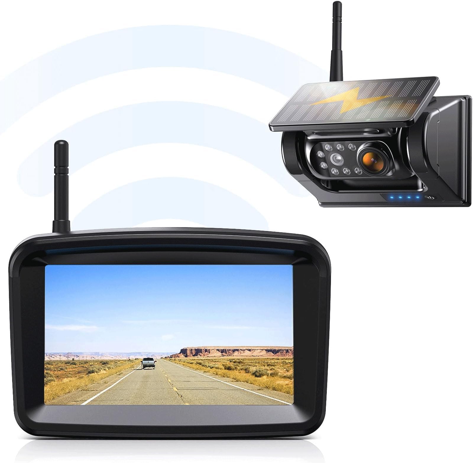 Amazon.com: Magnetic RV Backup Camera Solar Portable - Install-Free ...