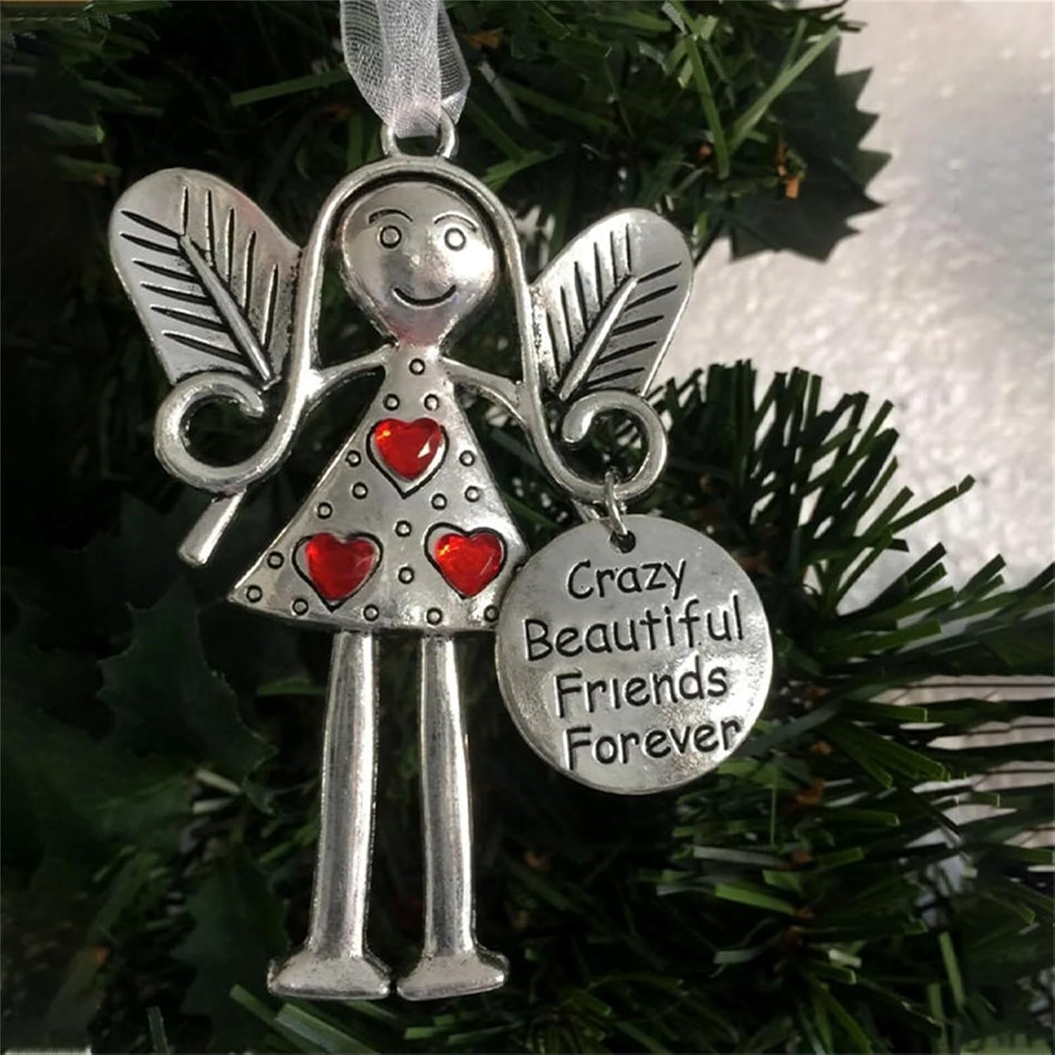 Crazy Beautiful Friends Forever - Angel Ornament, Metal Crazy Beautiful ...