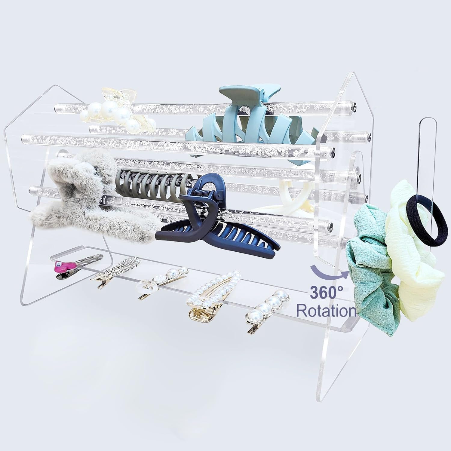 Amazon.com: HOORITO Acrylic Hair Accessories Holder, 360-Degree ...