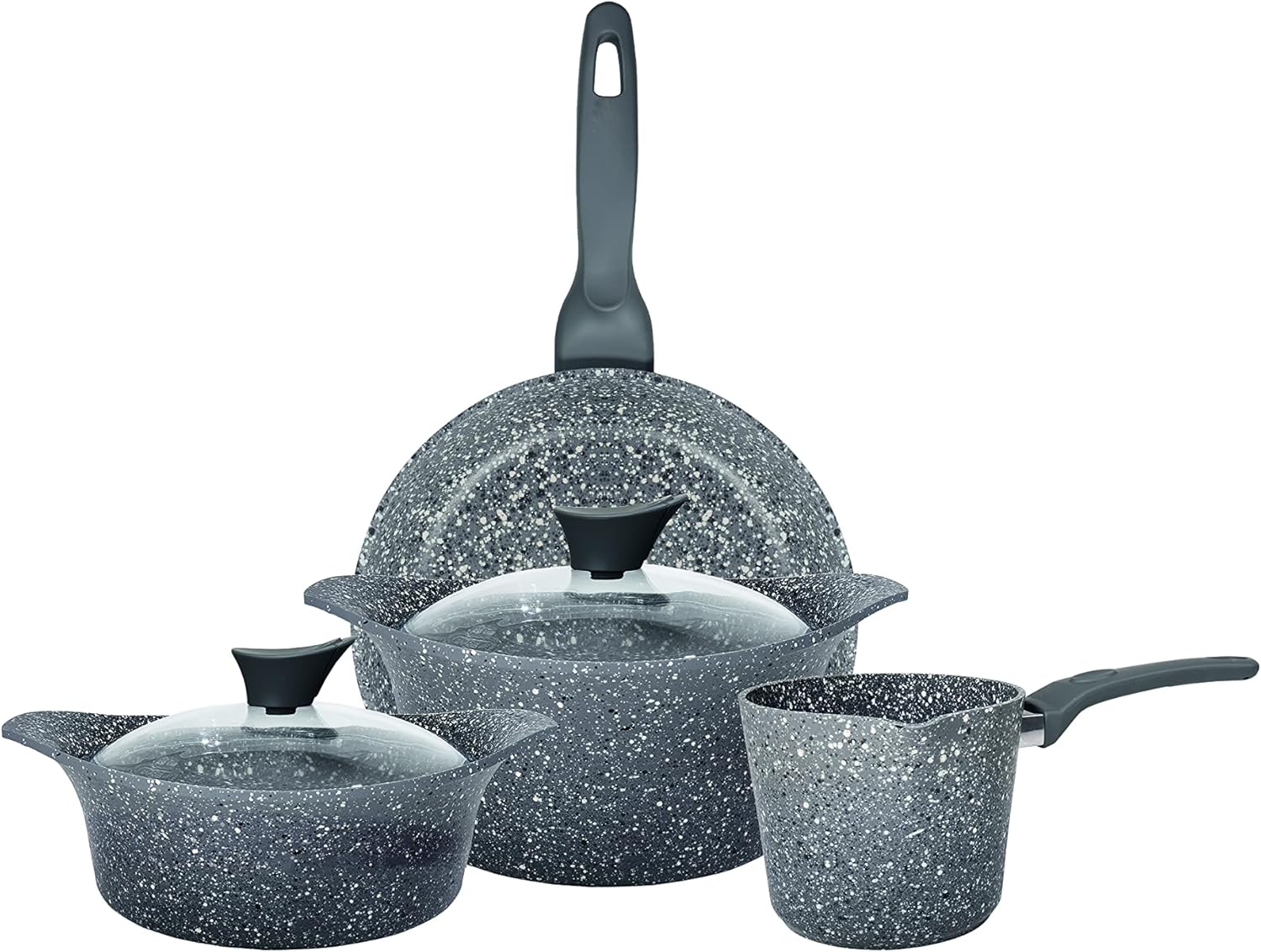 Amazon.com: Luxury - Cast Aluminum Complete "Cookware Set" - - Nonstick ...