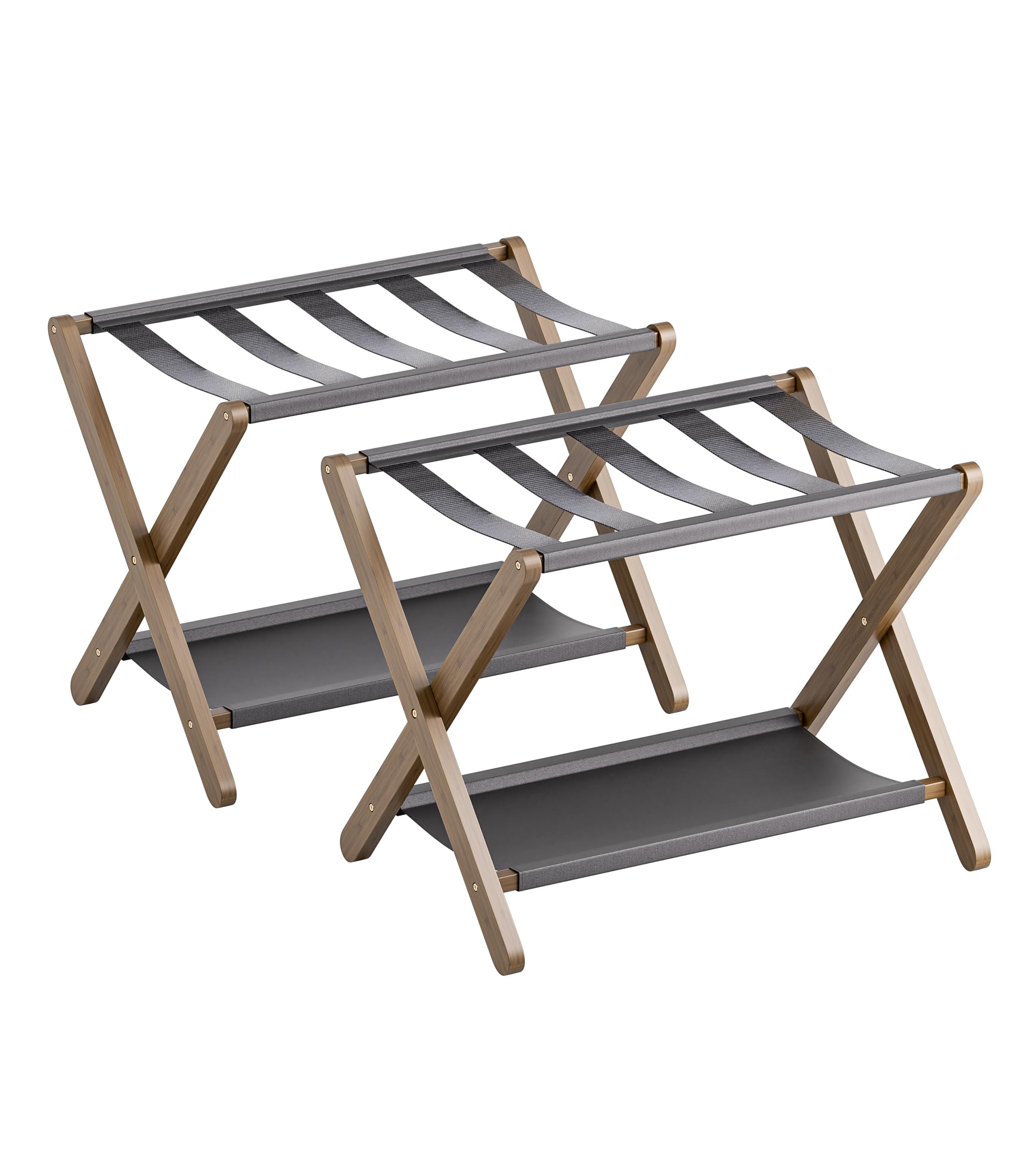 Amazon.com: vovala Luggage Rack, Set of 2, Folding Suitcase Stand with ...