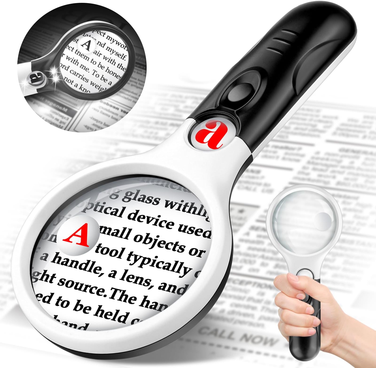 Amazon.com: Magnifying Glass, 10X Handheld Reading Magnifier with ...
