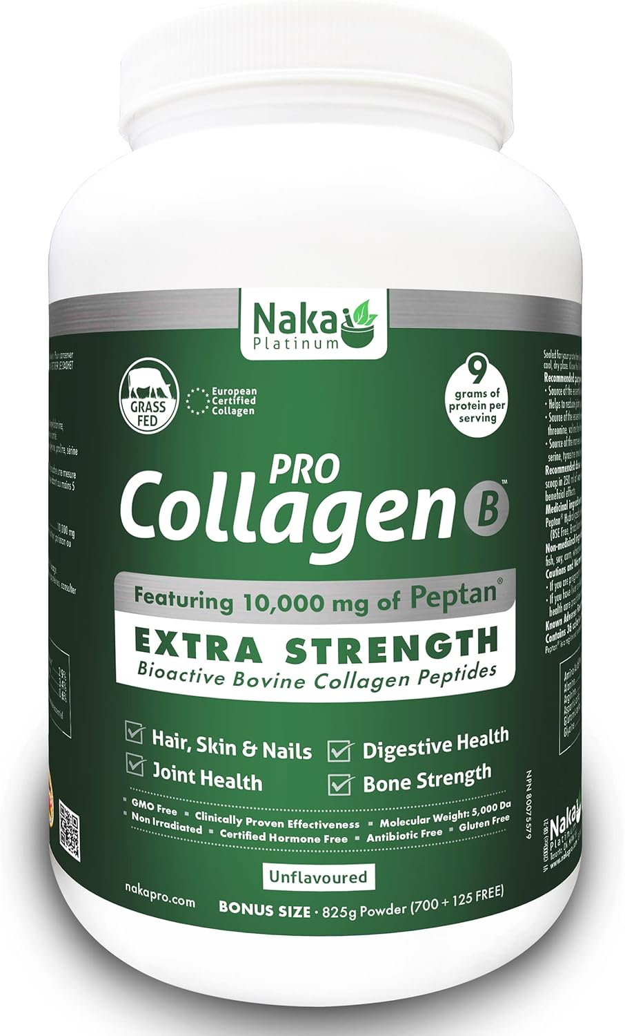 🇨🇦 825gram Naka Platinum Pro Collagen featuring 10,000 mg of Peptain ...