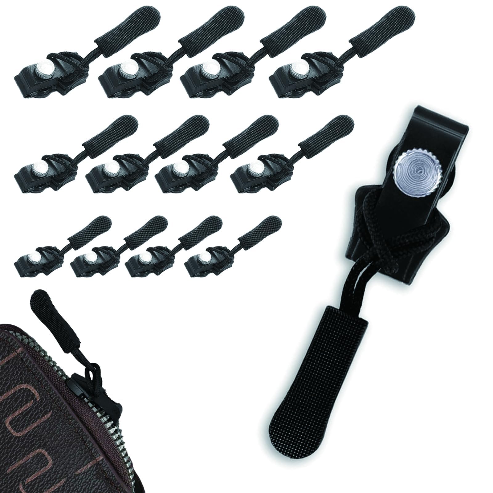 12Pcs Zip Repair Kit, 3 Different Sizes Instant Zipper Repair Universal ...