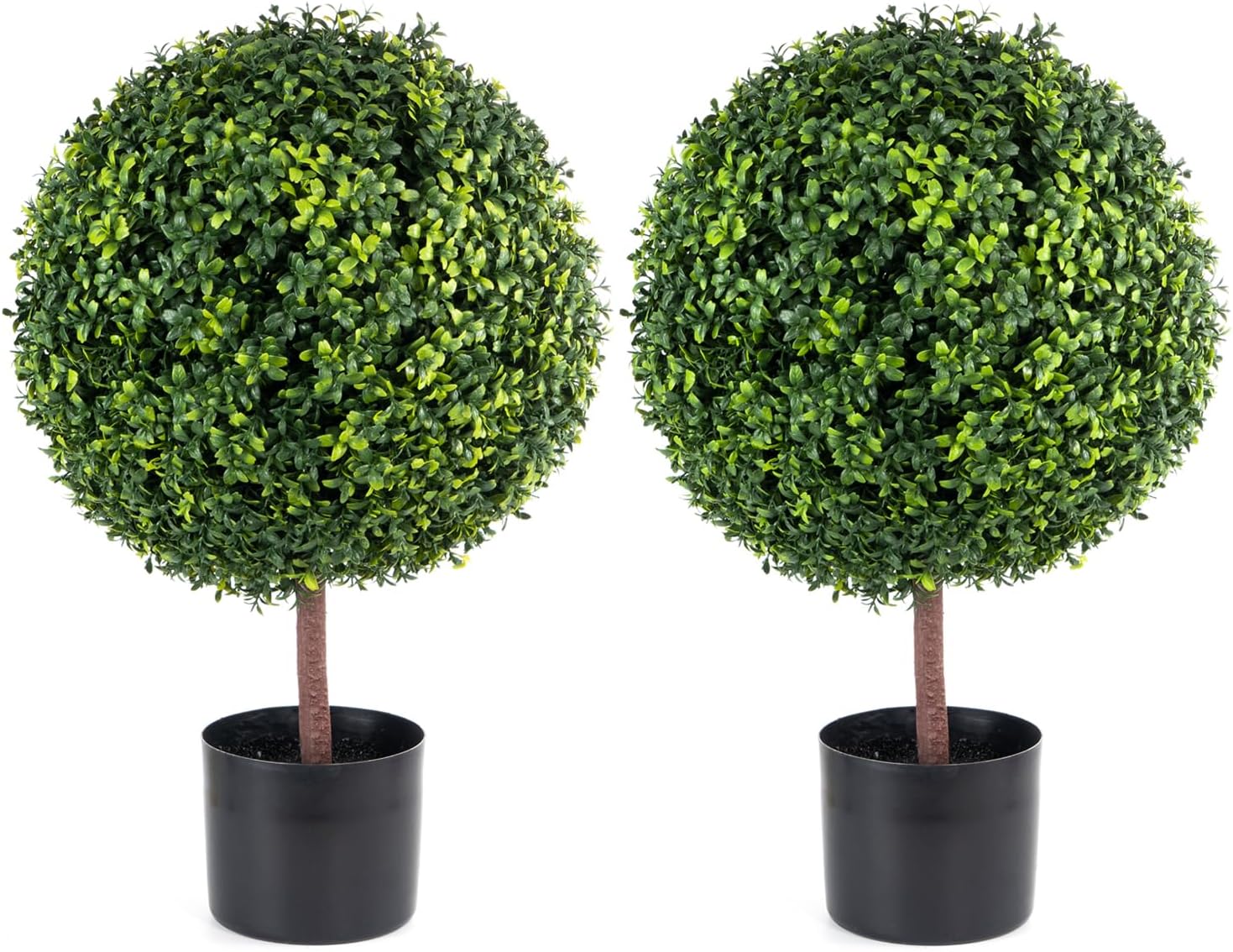Amazon.com - BLONYUVC Artificial Boxwood Ball Bush 27" Tree UV ...
