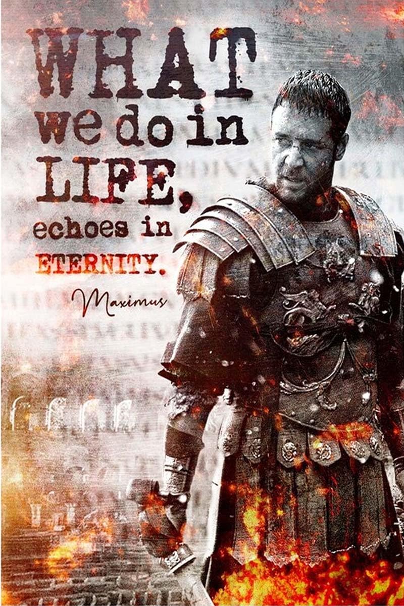 Amazon.com: Gladiator Maximus | Inspirational Quote Underground Art ...