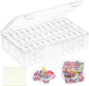 Amazon.com: OUTUXED Bead Organizer Box, 36Pcs Small Clear Plastic Bead ...