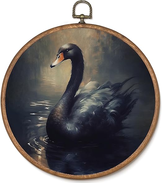 Amazon.com: Uniro Vintage Swan Framed Wall Art, Minimalist Elegant ...