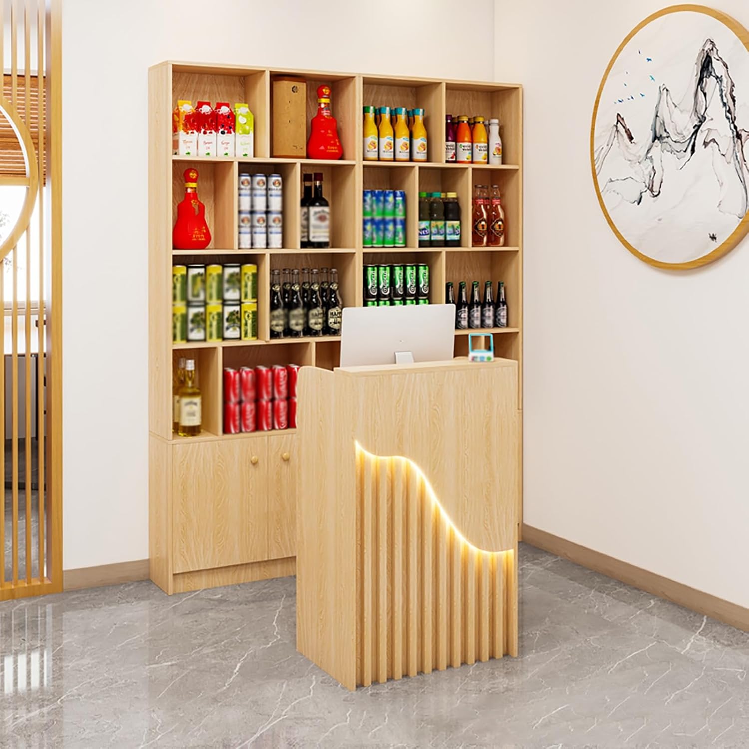 Amazon.com: Front desk reception counter for small spaces, checkout ...