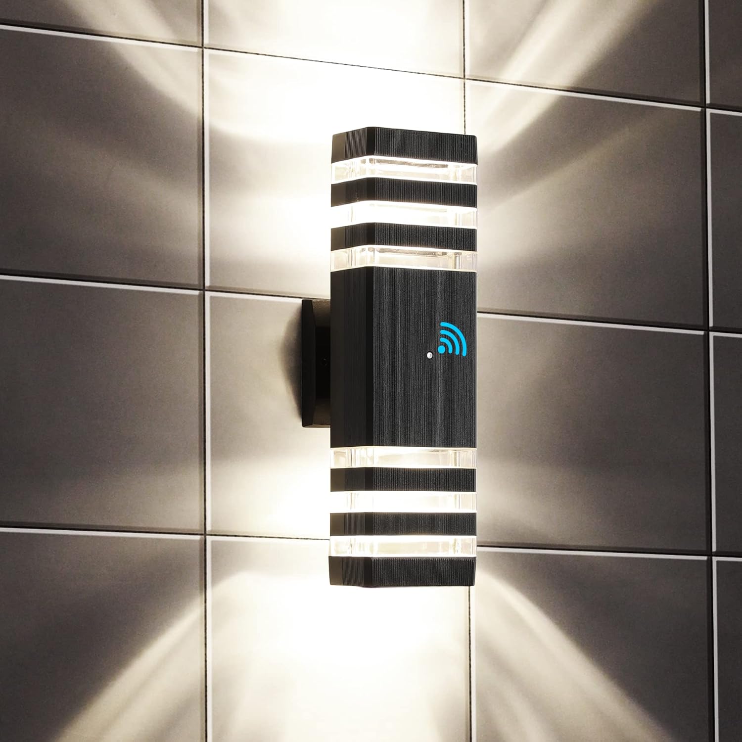 Paquete de 2 luces LED cuadradas para pared exterior – Aluminio de 3 ...