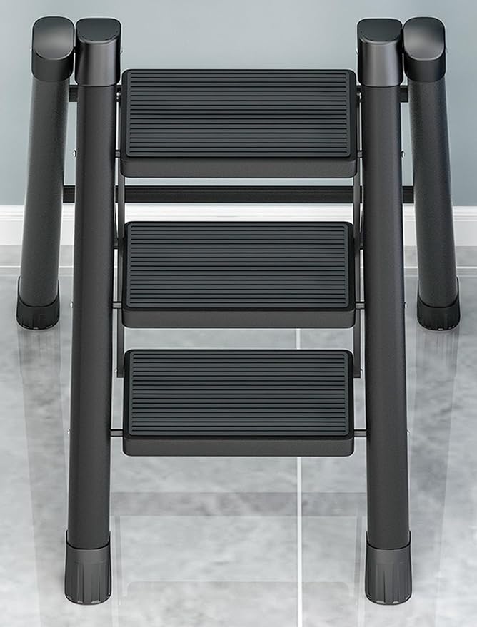 Runruii Step Ladder 3 Step Folding Portable Step Ladder with Anti-Slip ...