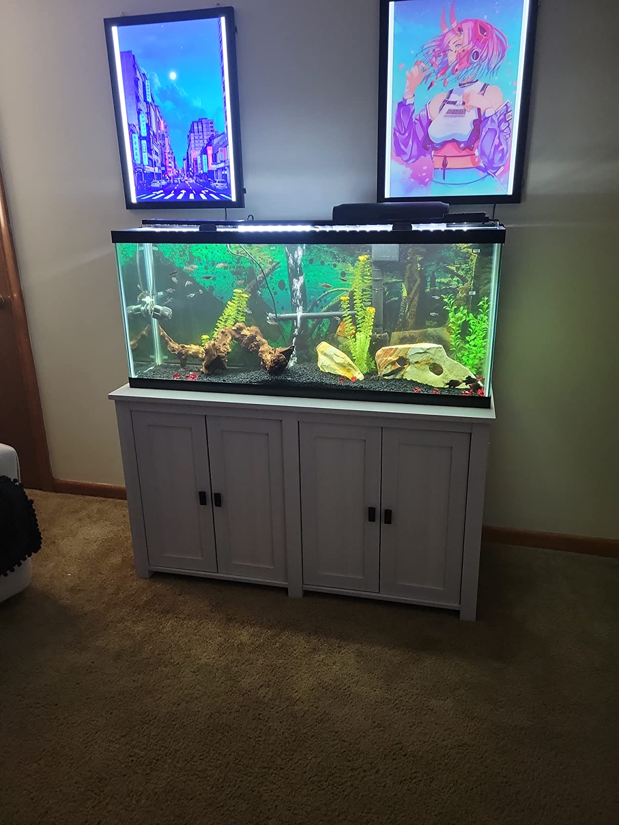 Ollie & Hutch Farmington 55 Gallon Aquarium Stand Rustic at Margaret ...